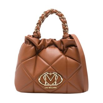 Love Moschino Femme, Sacs, Brun, Taille: ONE Size Quilted Bucket Bag