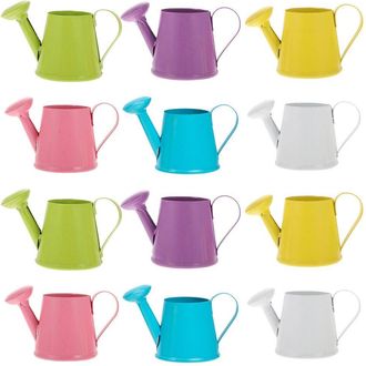 BESPORTBLE 12 St&uuml;ck Mini Gie&szlig;kanne Kinder Metall: Kinder Giesskanne Klein Gartenbew&auml;sserungseimer Miniatur-Wasserkocher F&uuml;r Garten Drau&szlig;en Drinnen Blumen Sukkule
