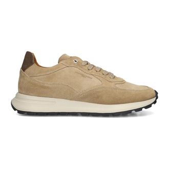 Stefano Lauran Beige Casual Leder Sneakers f&uuml;r Herren - - Shoes - Herren - Beige - 43 EU