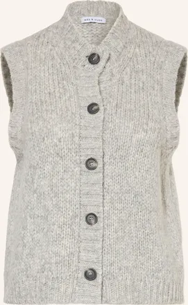 Mrs & Hugs Mrs & Hugs Strickweste grau