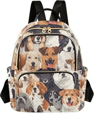 Mnsruu Mini sac à dos pour femme, chien, animal domestique, petit sac à dos tendance pour dames, sac à dos décontracté, Multi1128, M