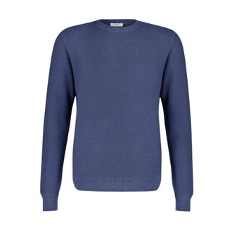 Boglioli Eleganter Blauer Wollpullover - - Knitwear - Herren - Blau - M