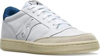 Saucony Jazz Court, Chaussures Mode Casual Cuir, White Blue, 44.5 EU
