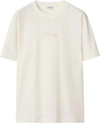 Burberry Homme, Tops, Blanc, Taille: XL T-Chemises