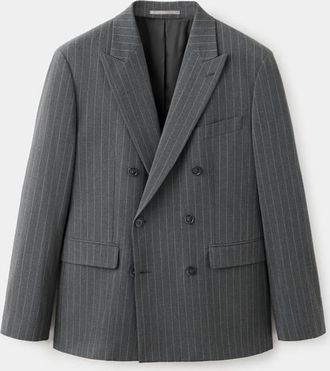 Mango Veste de costume Monaco crois&eacute;e slim-fit gris - Homme - 46 - MANGO MAN