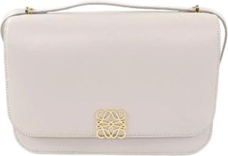Loewe Pre-owned Sac bandouli&egrave;re en cuir Goya Anagram - Femme - Pre-owned - Beige - Taille: ONE Size
