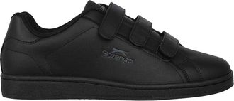 Slazenger Sneaker f&uuml;r Herren, 3 Klettverschlussriemen (Schwarz/Holzkohle)