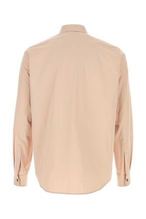 Jil Sander Mens Light Pink Cotton Shirt Rosebeige Exterior: Camicie