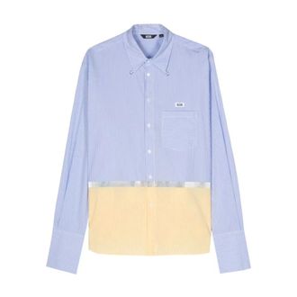 GCDS Blaues Gestreiftes Tape-Shirt - - Shirts - Herren - Blau - S