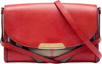Burberry Pre-owned Cuir sacs-ports-paule - Femme - Pre-owned - Rouge - Taille: ONE Size