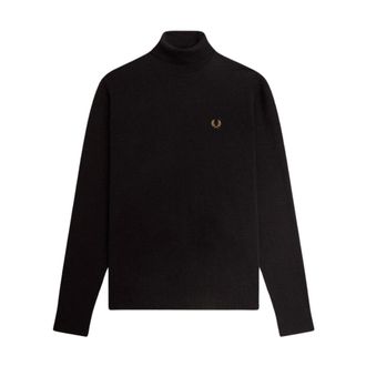 Fred Perry High Neck Turtleneck - - Knitwear - Herren - Schwarzk - S