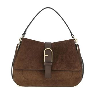 Furla Metropolis Wildleder Umh&auml;ngetasche - - Bags - Damen - Braun - ONE SIZE