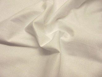 CRS Fur Fabrics Qualität Uni 60 Sq Reine Baumwolle Gewebematerial - Weiß - weiß, 1 Mtr - 144cmx100cm
