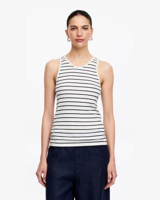 Arket Geripptes Tanktop -Wei&szlig;