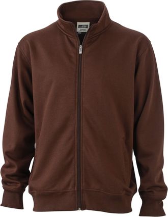 James & Nicholson Sweatjacke Stehkragen - Farbe: Brown - Gr&ouml;&szlig;e: 3XL
