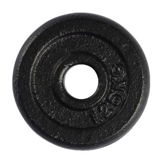 VirtuFit Gusseisen Hantelscheibe - Hantelgewicht - 30 mm - 1,25 kg - Schwarz