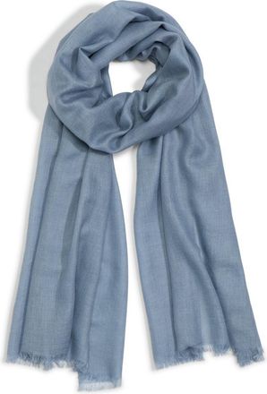 Peter Hahn Schal aus Seide und Kaschmir Peter Hahn blau