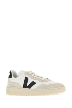 Veja Womens Multicolor Leather And Suede V-90 Sneakers Eaglecashew