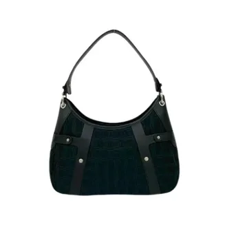 Ferragamo Sac bandouli&egrave;re en toile Pre-owned - Femme - Pre-owned - Noir - Taille: ONE Size