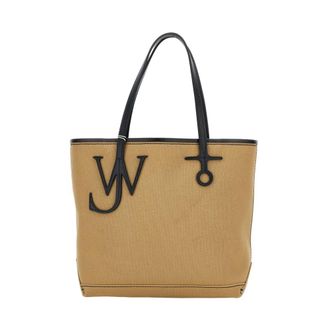 J.W.Anderson Small Anchor Canvas & Leather Tote - - Bags - Damen - Beige - ONE SIZE