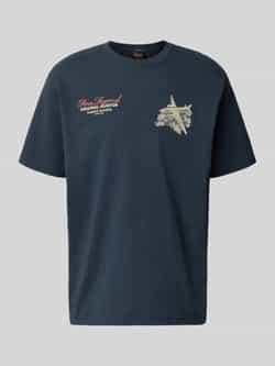 PME Legend Relaxed Fit T-Shirt mit Label-Prints und Rundhalsausschnitt