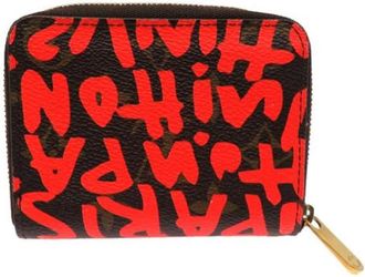 Louis Vuitton unisex, Pre-owned, Orange, Taille: ONE Size Portefeuille en toile Pre-owned