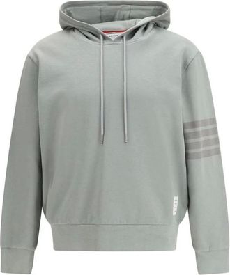 Thom Browne Homme, Sweatshirts et sweats &agrave; capuche, Gris, Taille: XL Cotton Crew Neck SweaT-shirt