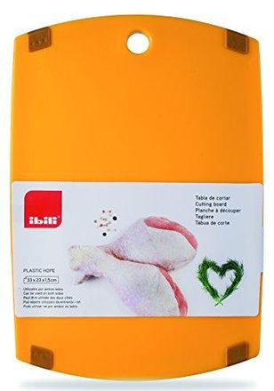 Ibili 749433y Schneidebrett, volaile, Kunststoff, gelb, 33 x 23 x 1 cm