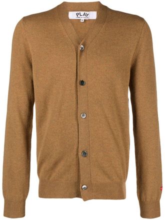 Comme Des Garçons cardigan boutonné à col v - Marron