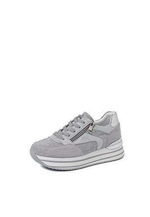 Queen Helena Baskets Sneakers Plateforme Femme X28 61 Gris, 40 EU