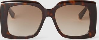 Stella McCartney Oversized Square Gradient Sunglasses, Woman, Dark Havana