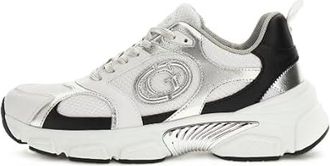 Guess Runner Ibitha Inserts laminés Runner FLTIBIELE12, Blanc, noir, 36 EU