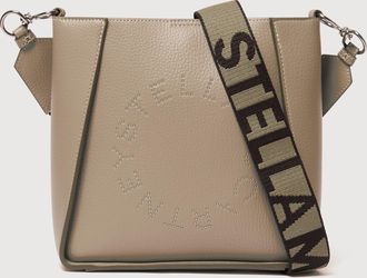 Stella McCartney Logo Square Crossbody Bag, Woman, moos