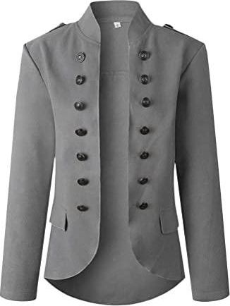 TOMWELL Femme Élégant Blazer Double Breasted Boucle OL à Manches Longues Slim Fit Bureau Affaires Veste Chic De Costume Revers Devant Ouvert Manteau Cardigan 