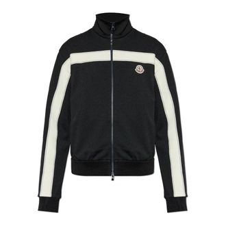 Moncler Sweatshirt mit Logo-Patch - - Sweatshirts & Hoodies - Herren - Schwarzk - XL