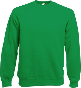 Fruit Of The Loom Raglan Sweatshirts in 12 Farben und Gr&ouml;sse S, M, L, XL und XXL Kellygreen,XL ( Extra Large )