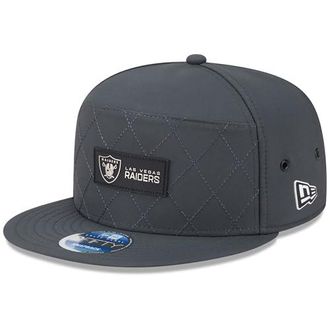 New Era Casquette snapback 9FIFTY pour homme anthracite Las Vegas Raiders 2025 Sideline par temps froid