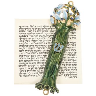 Holibanna Mezuzah T&uuml;rdeko mit Schriftrolle Elegante J&uuml;dische Segensrolle f&uuml;r T&uuml;rpfosten Feine Handwerkskunst Religi&ouml;ses Wohnaccessoire Geschenk f&uuml;r Neue Hausbes