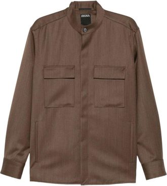 Ermenegildo Zegna Homme, Chemises, Brun, Taille: L Chemise Casual