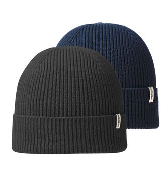 Jack & Jones Herren JACBRINK Beanie 2-Pack 12252069, Navy Blazer/Dark Grey Melange, ONE Size