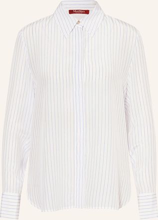 Max Mara Max Mara Studio Hemdbluse Lama Aus Seide blau