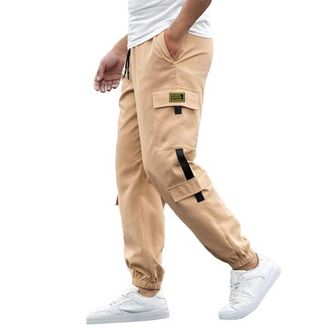 Generic Pantalon cargo pour homme - Noir - Stretch - Pantalon de yoga baggy - Pantalon de jogging slim - Pantalon de travail - Pantalon de randonn&eacute;e - Pantalo