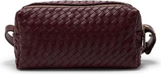 Elleme Sac Trousse en cuir tress&eacute;
