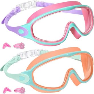 Generic Schwimmbrille - Schwimmzubeh&ouml;r f&uuml;r Kinder - Anti-Beschlag- und auslaufsichere Brille f&uuml;r, Pool, Tauchen, M&auml;dchen, Sommer