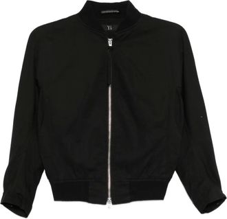 Yohji Yamamoto veste bomber en serge - Noir