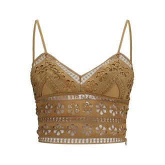 Charo Ruiz Ibiza The Melie Top - Femme - Tops - Beige - Taille: 38 FR