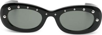 Alexander McQueen Eyewear Sonnenbrille mit Nieten - Schwarz