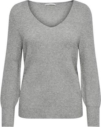 Only Pull en Tricot Onlatia pour Femme, Mélange de Gris Moyen., M
