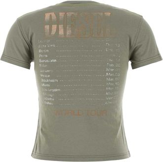 Diesel Embellished Cotton T-Shirt - Green