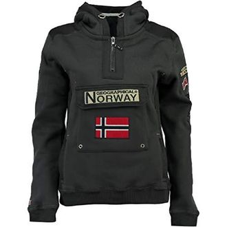 Geographical Norway Sweat &agrave; capuche pour homme &agrave; manches longues mod&egrave;le GYMCLASS, gris fonc&eacute;, L
